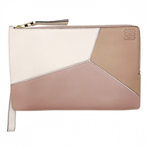 Loewe | Bags | Loewe Puzzle Flat Pouch Leather Pink | Poshmark